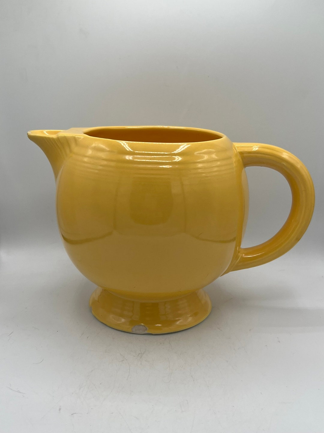 Vintage Fiestaware Yellow Ice Lip Pitcher: Retro Art Deco - Etsy