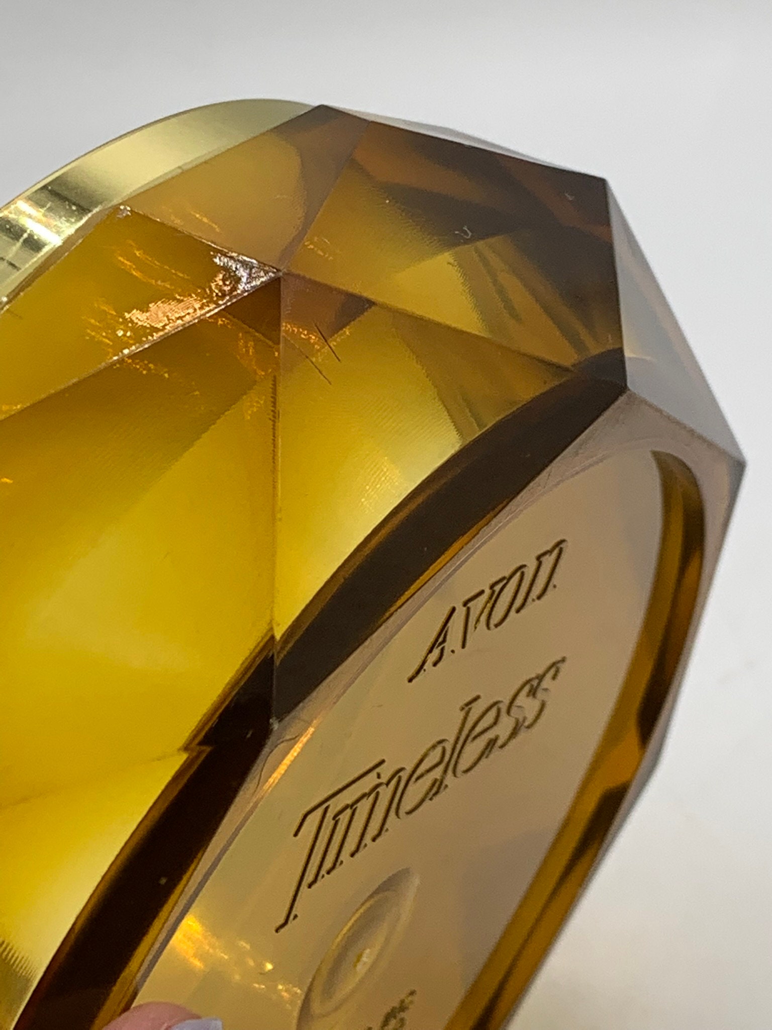 Vintage AVON Timeless Plastic Container Amber Such a Great | Etsy