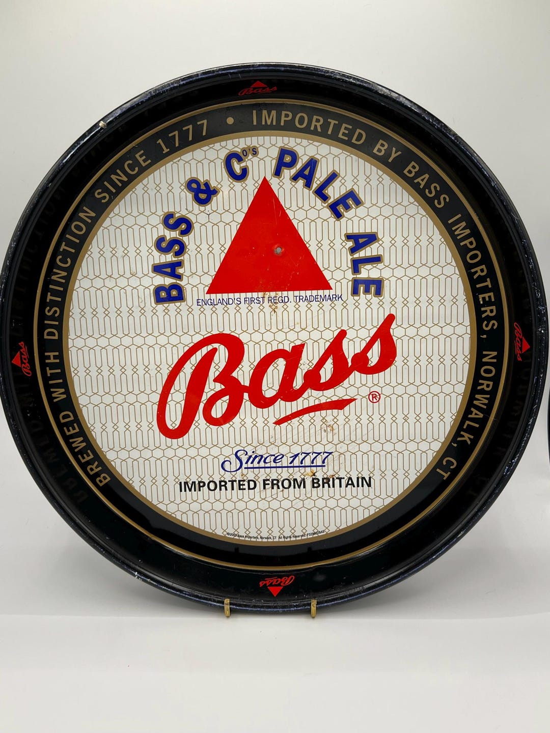 Vintage Bass Beer 13” Tin Serving Tray Bass & Co Pale Ale Man Cave ...