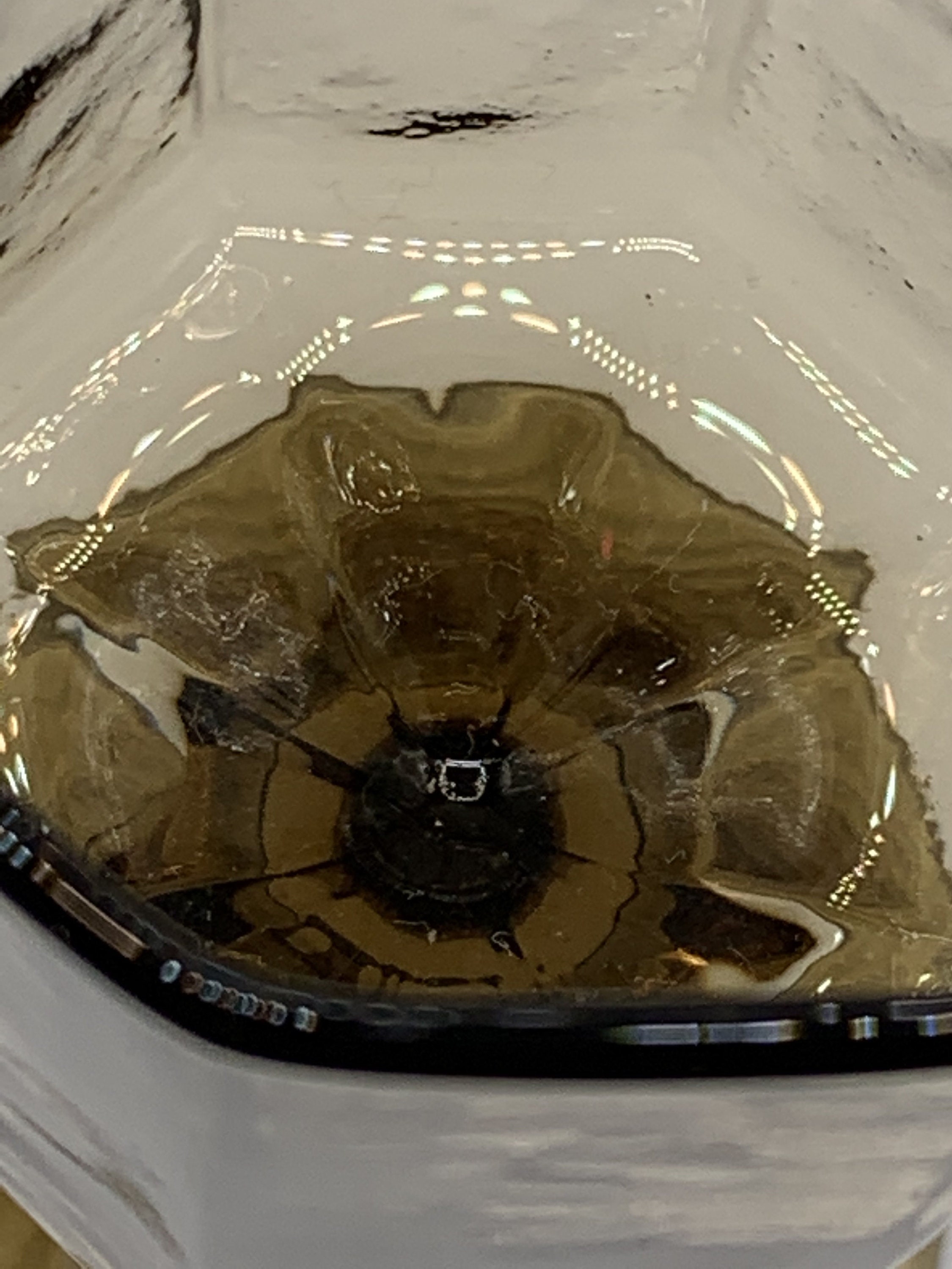 Four Vintage Smoke Colored Glass Wine Glasses With Swirled | Etsy