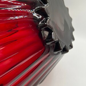 Amazing Red Art Glass Bowl / Sculpture! Pressed Glass - Statement Piece ...