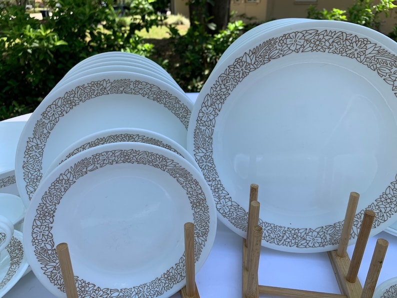 Corelle Woodland Brown Dishes - Vintage! Great Pattern! - Various ...