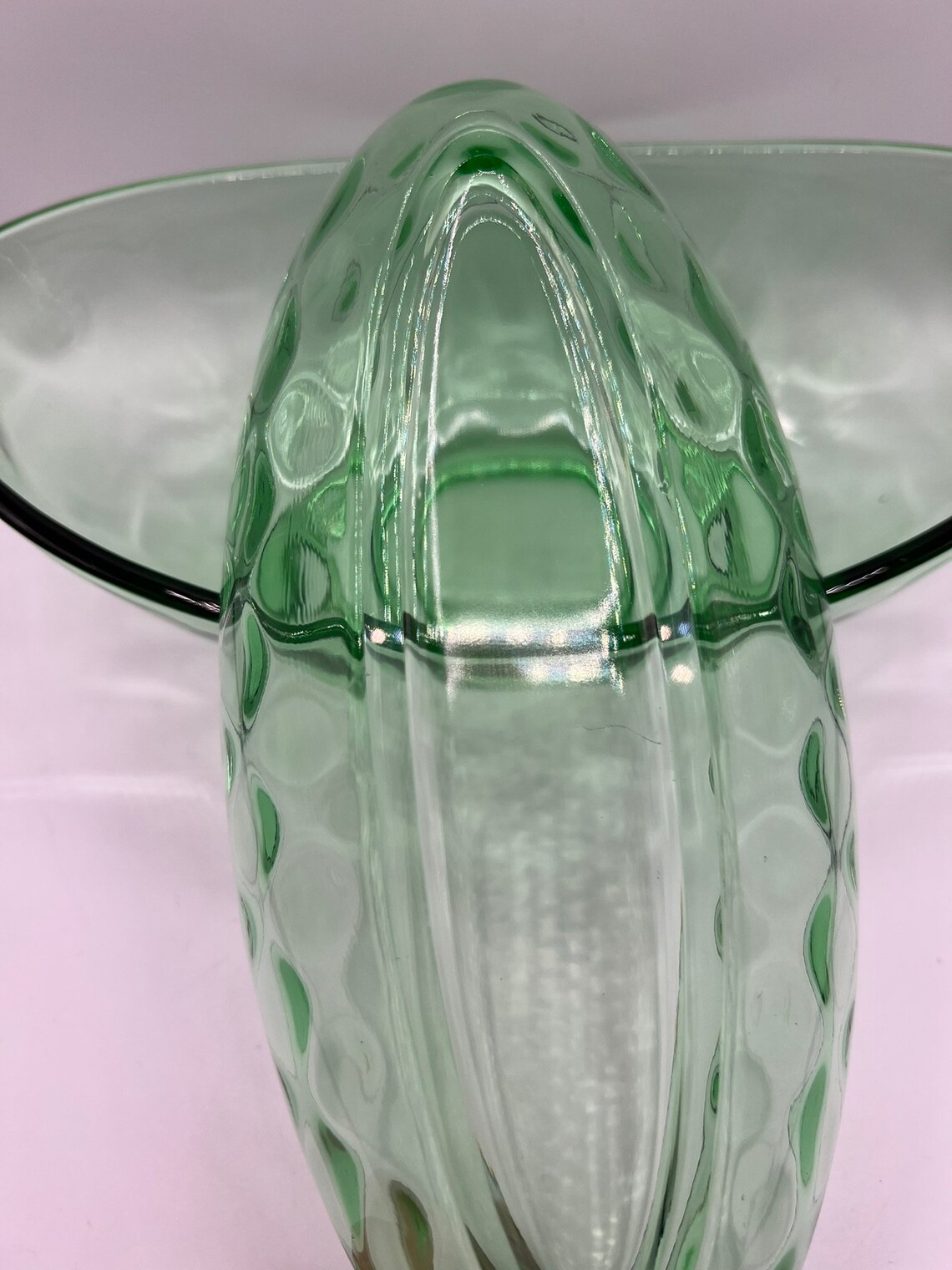 Vintage Green Glass Bowl Set - Boat Shape - Set of 3 - Etsy