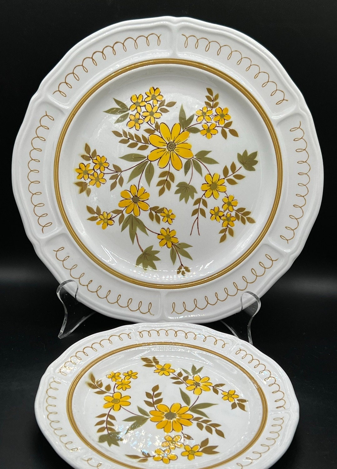 Vintage Mikasa Dinnerware - Latina Pattern - Yellow Flowers - Great Mid ...
