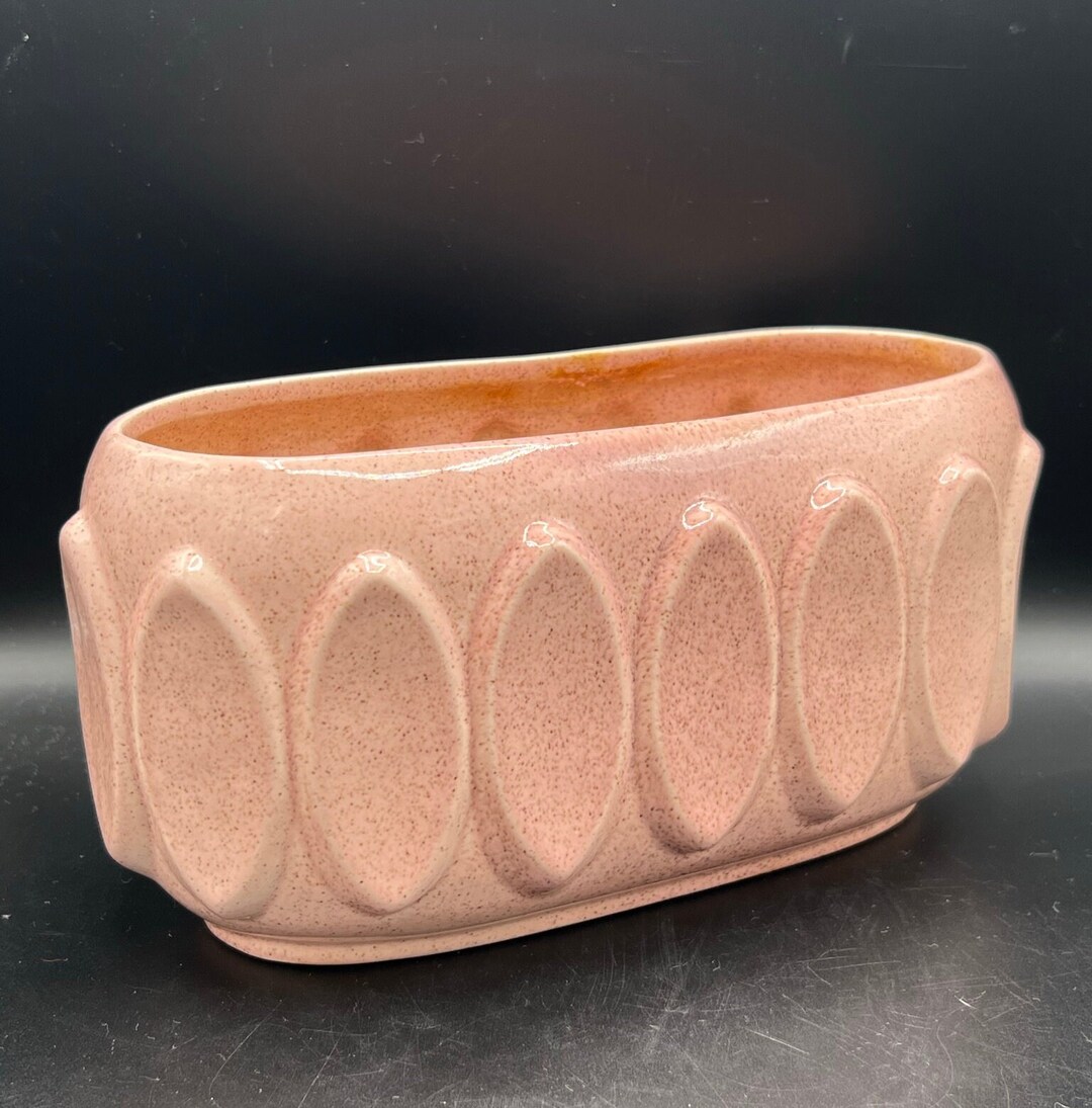 Vintage Red Wing Pottery Pink Oval Planter - Etsy