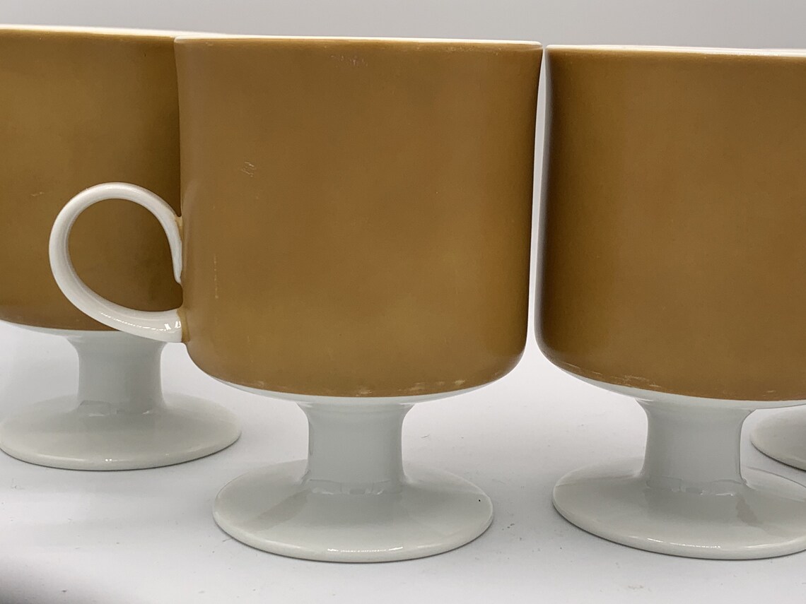 Fitz and Floyd Vintage Footed Coffee Mugs Set of 4 Brown - Etsy