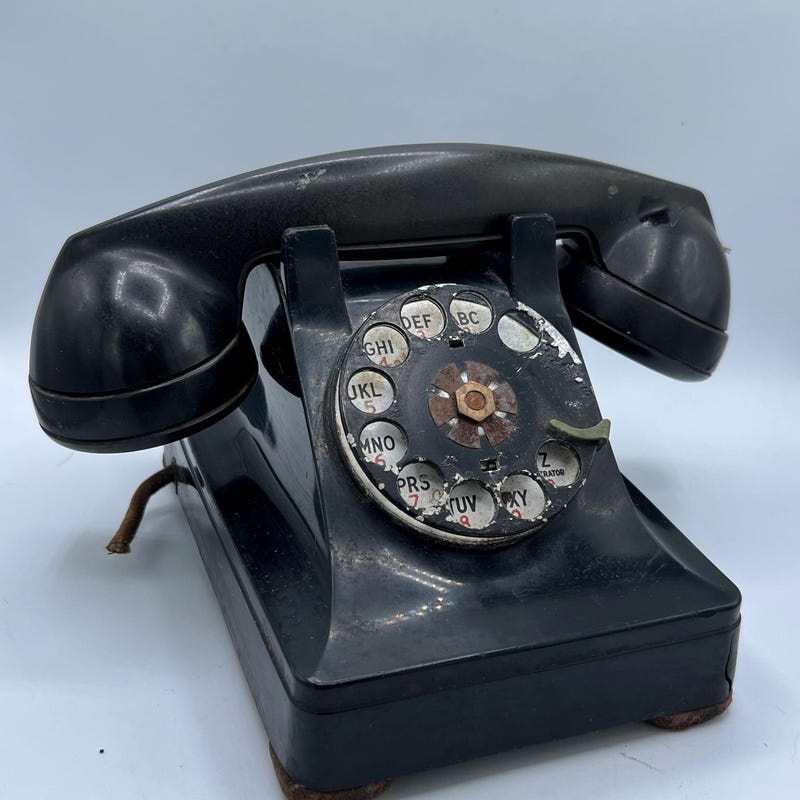 Black Bakelite Phone - Etsy