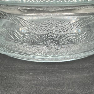 Vintage Clear Pressed Glass Bowl - Etched - Art Deco Pattern - A Real ...