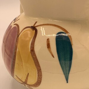 Puritan Slip Ware Pottery Apple & Pear Water Pitcher Vintage Mid ...