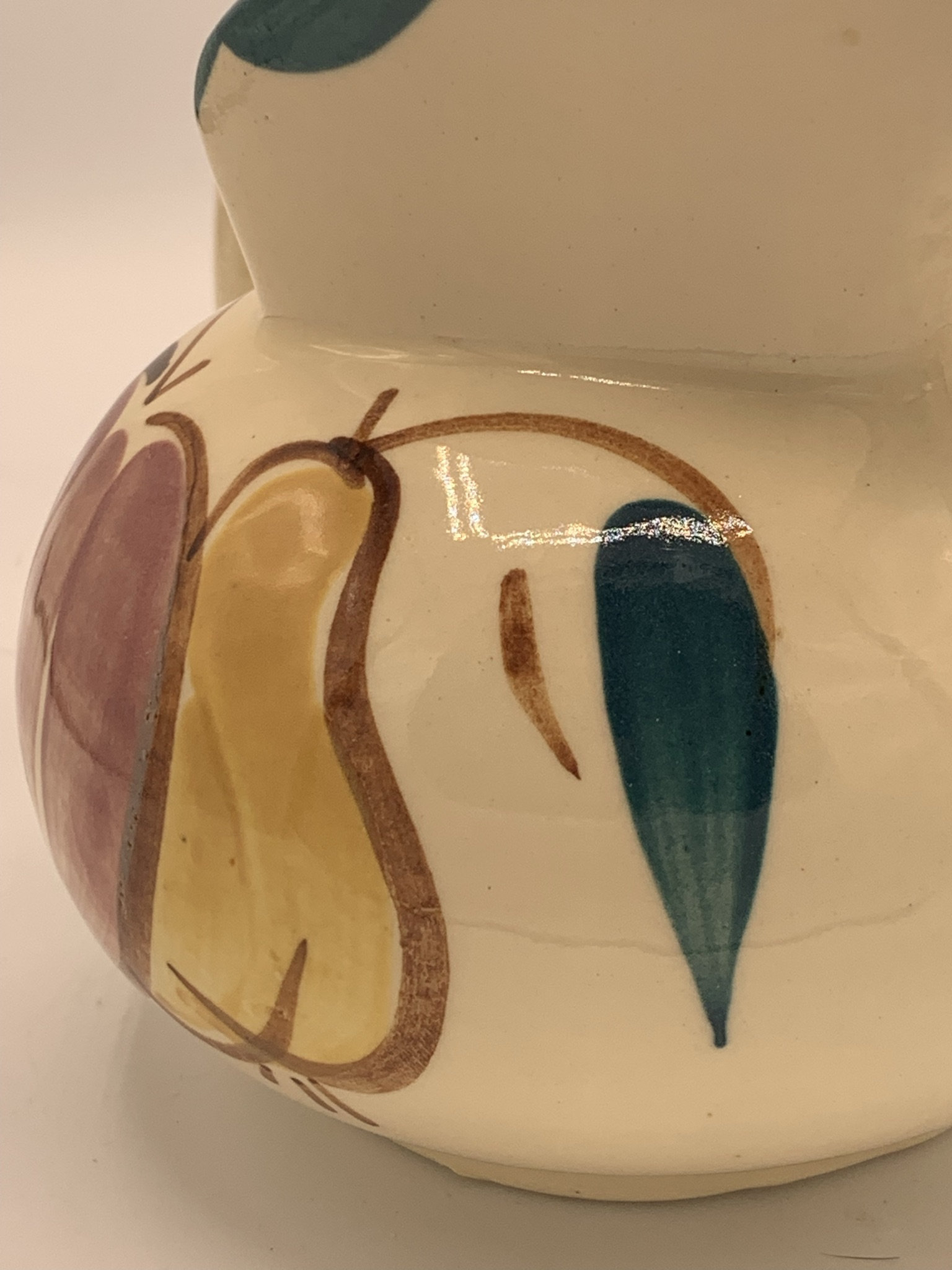 Puritan Slip Ware Pottery Apple & Pear Water Pitcher Vintage - Etsy