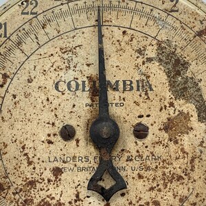 Antique Columbia Family Scale - Green and Rusted and Rustic - Such a ...