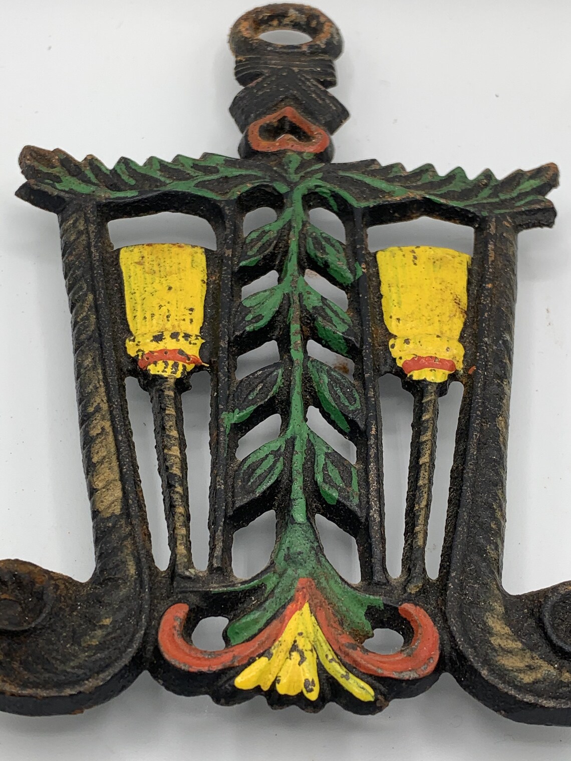 Wilton Painted Black Cast Iron Trivet Vintage Brooms and - Etsy