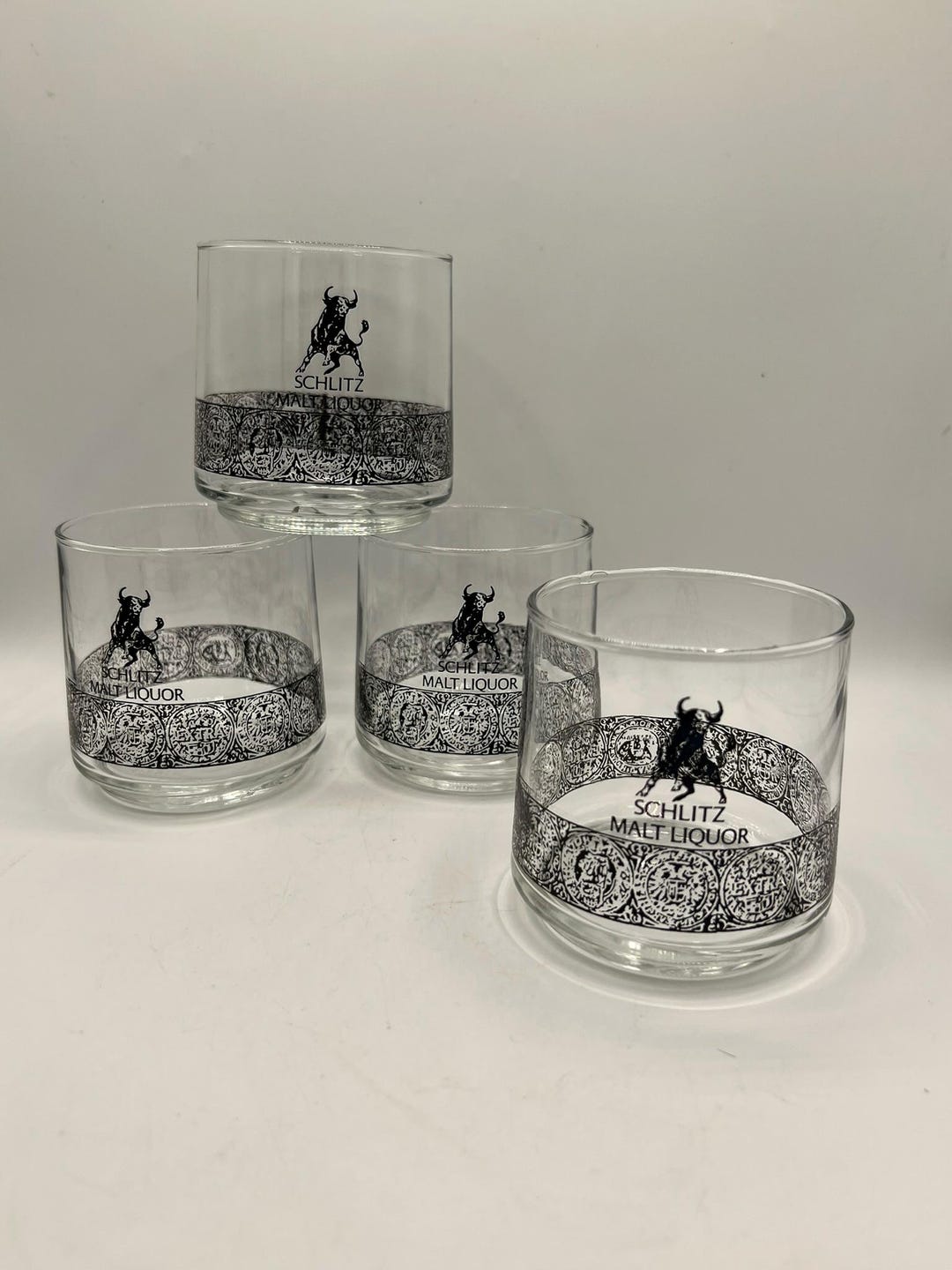 Schlitz Malt Liquor Rocks Glasses - Set of 4 - Etsy