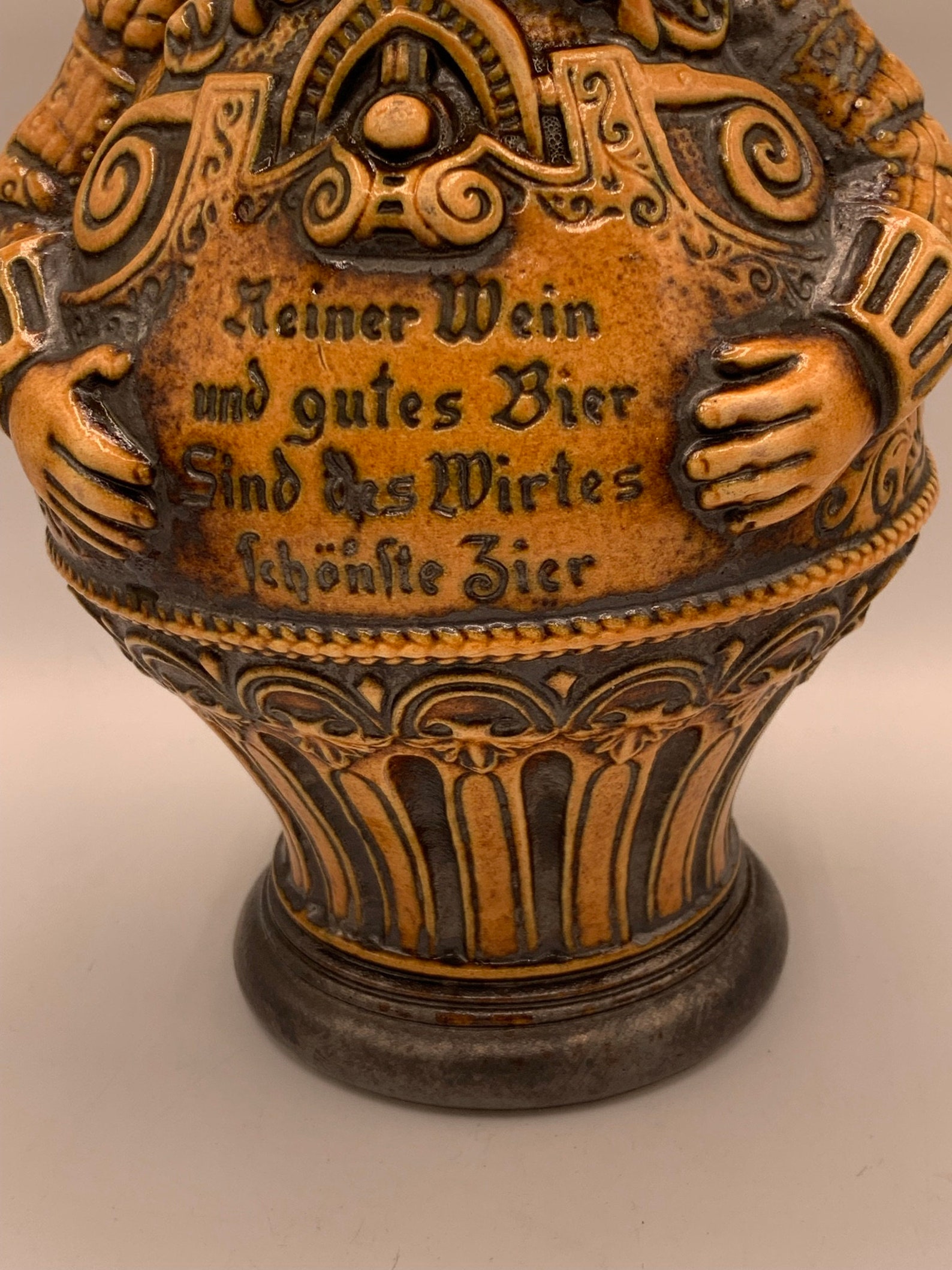 Vintage Gerz German Figurine Wine Pitcher With Proverb - Etsy