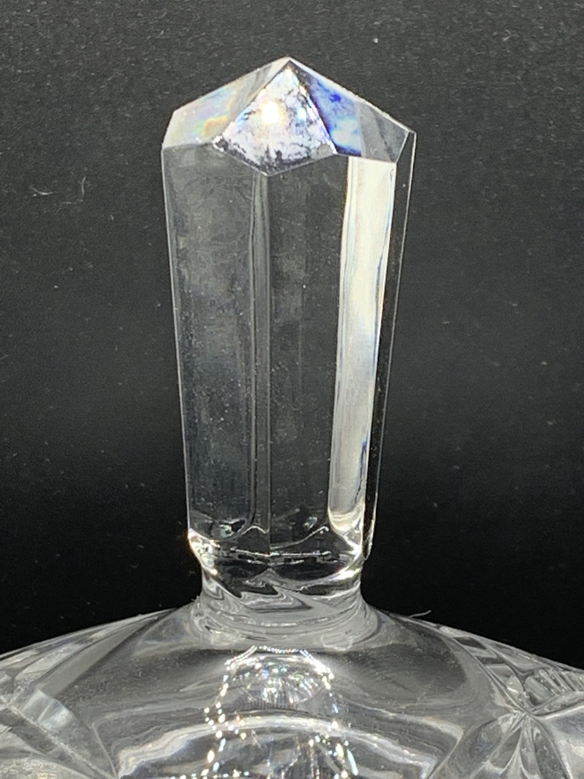 Beautiful Etched Crystal Cady Dish Ornate Heavy so | Etsy