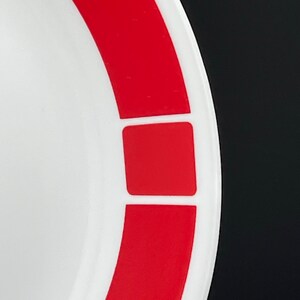 Vintage Corelle Urban Red Dinner Plate - Thick Red Border Dramatic - 10 ...