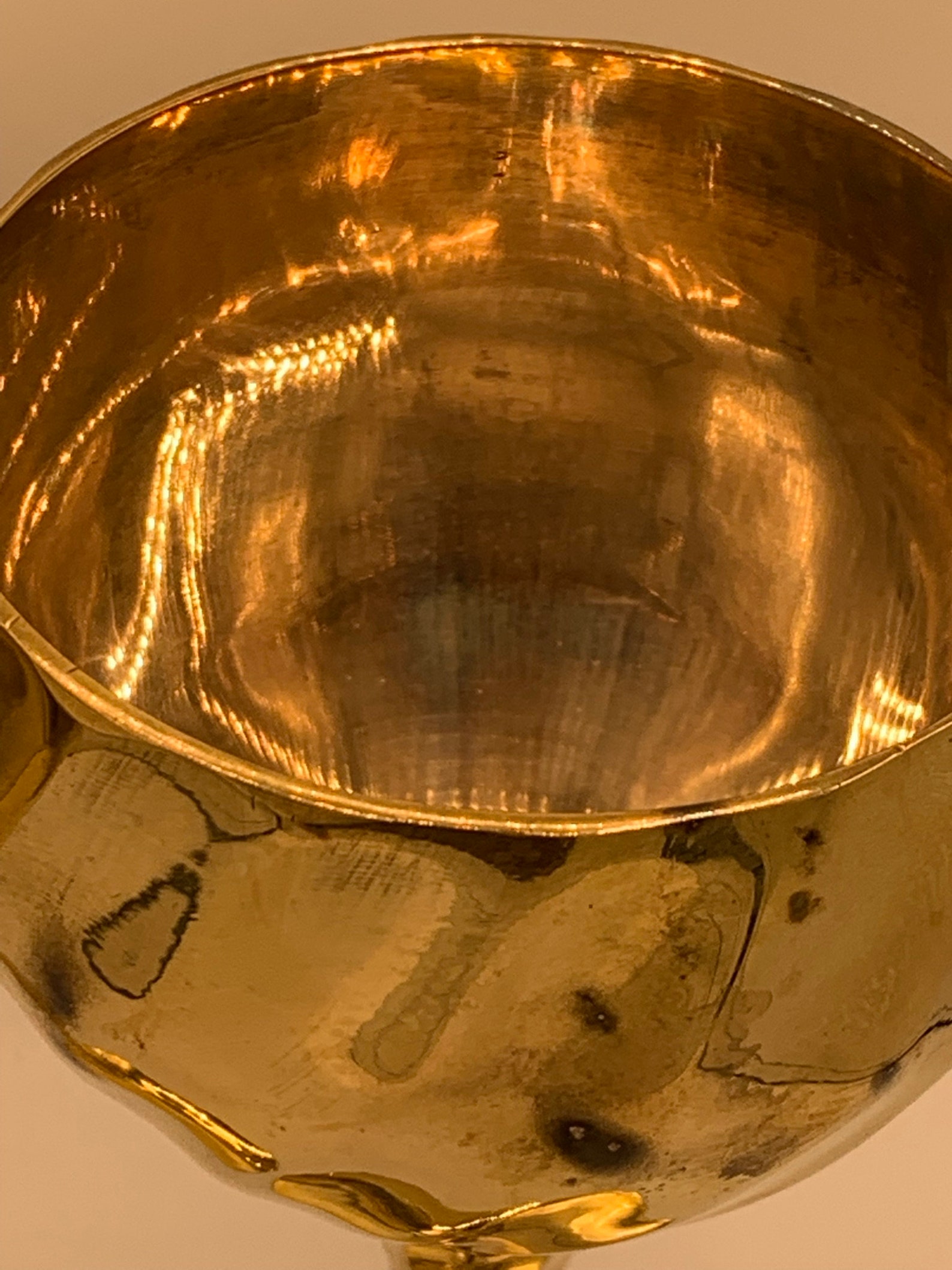 Set of 2 Gold Goblets Swirled Bowl Great Weight and Size - Etsy