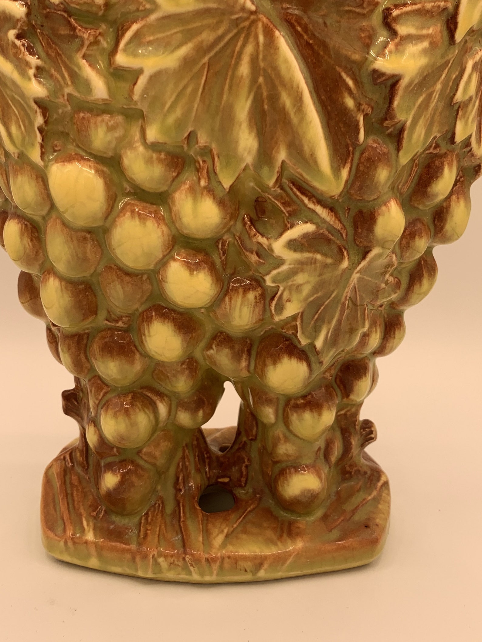 Vintage Mccoy Pottery Brown Yellow Grapes Vase 1951 9 - Etsy Canada