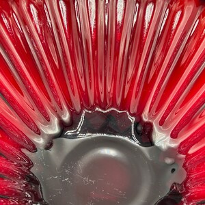 Amazing Red Art Glass Bowl / Sculpture! Pressed Glass - Statement Piece ...