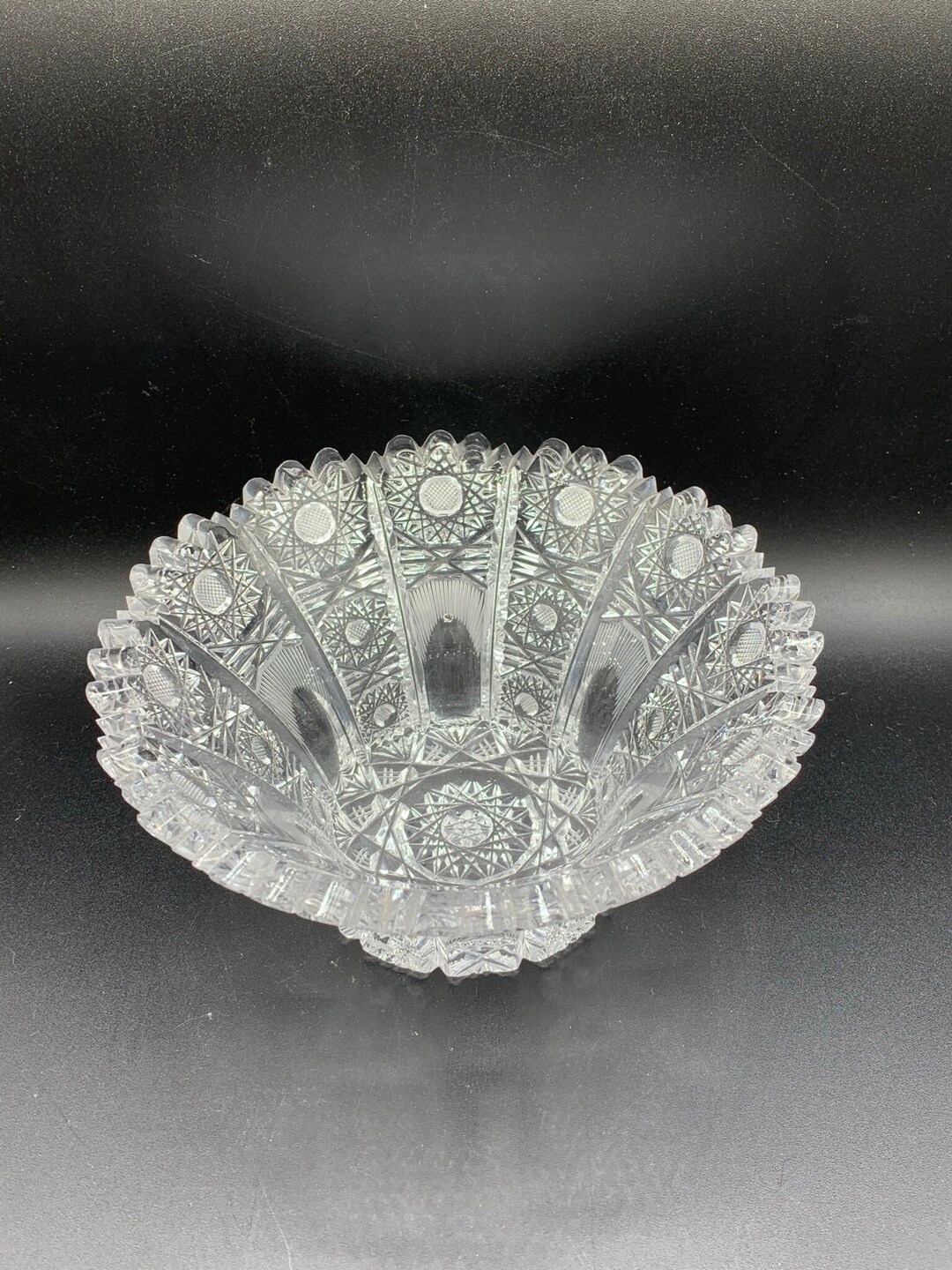 Vintage European Bohemian Cut Glass Mayo Small Dishl! Brilliant Shine ...