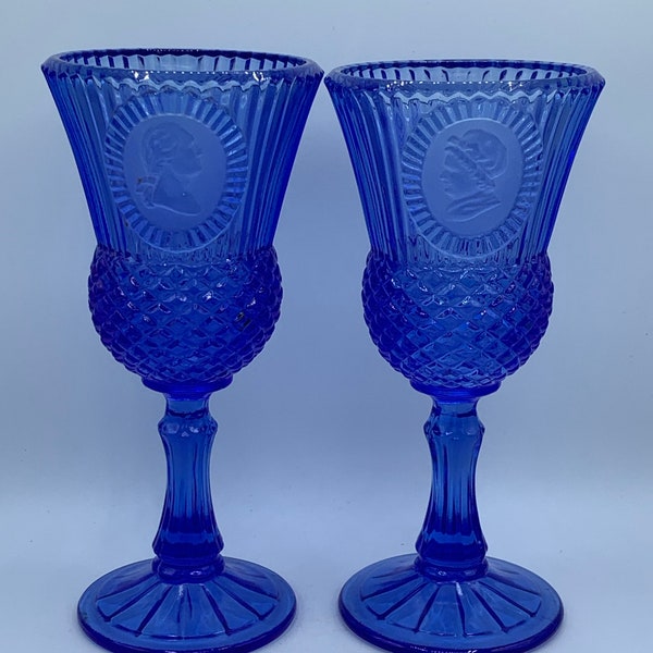 George Washington Goblet Cobalt - Etsy