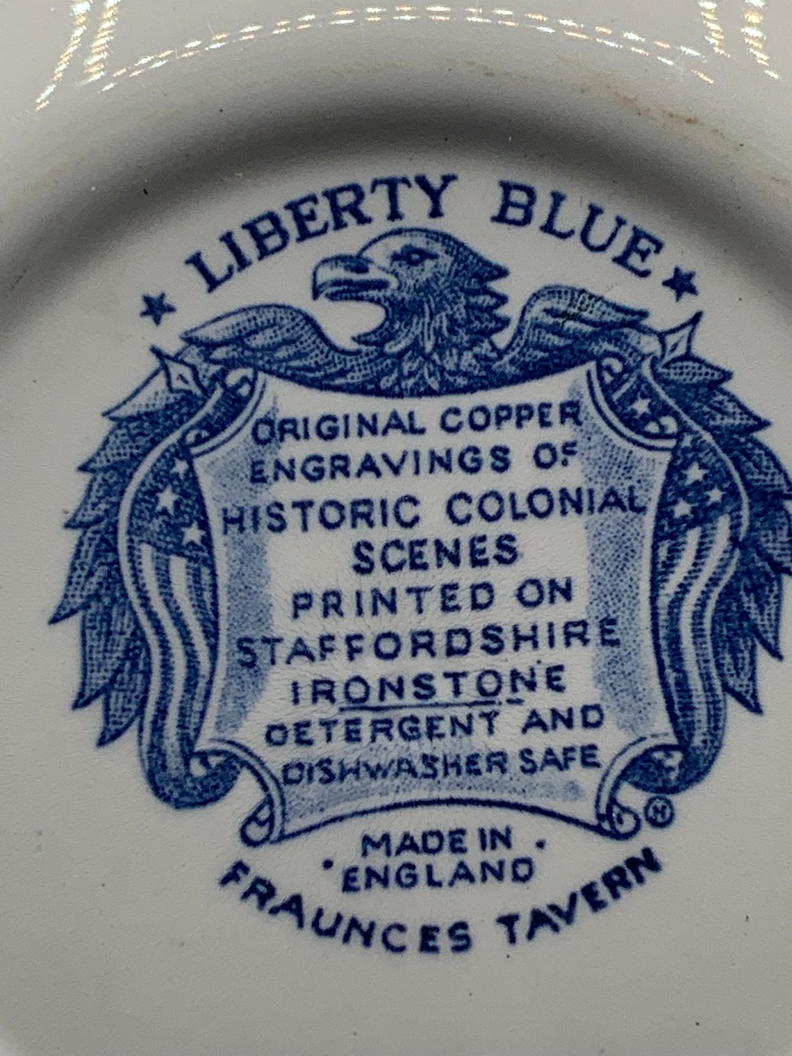 Liberty Blue Staffordshire Round Vegetable Bowl Get - Etsy