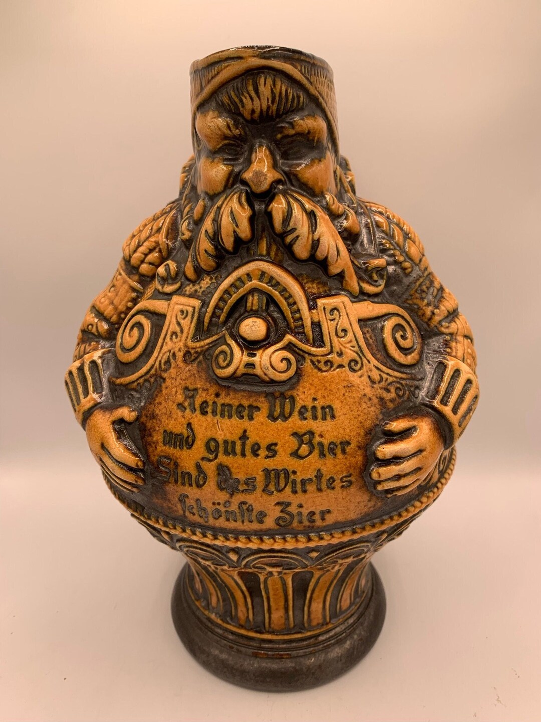 Vintage Gerz German Figurine Wine Pitcher With Proverb - Etsy