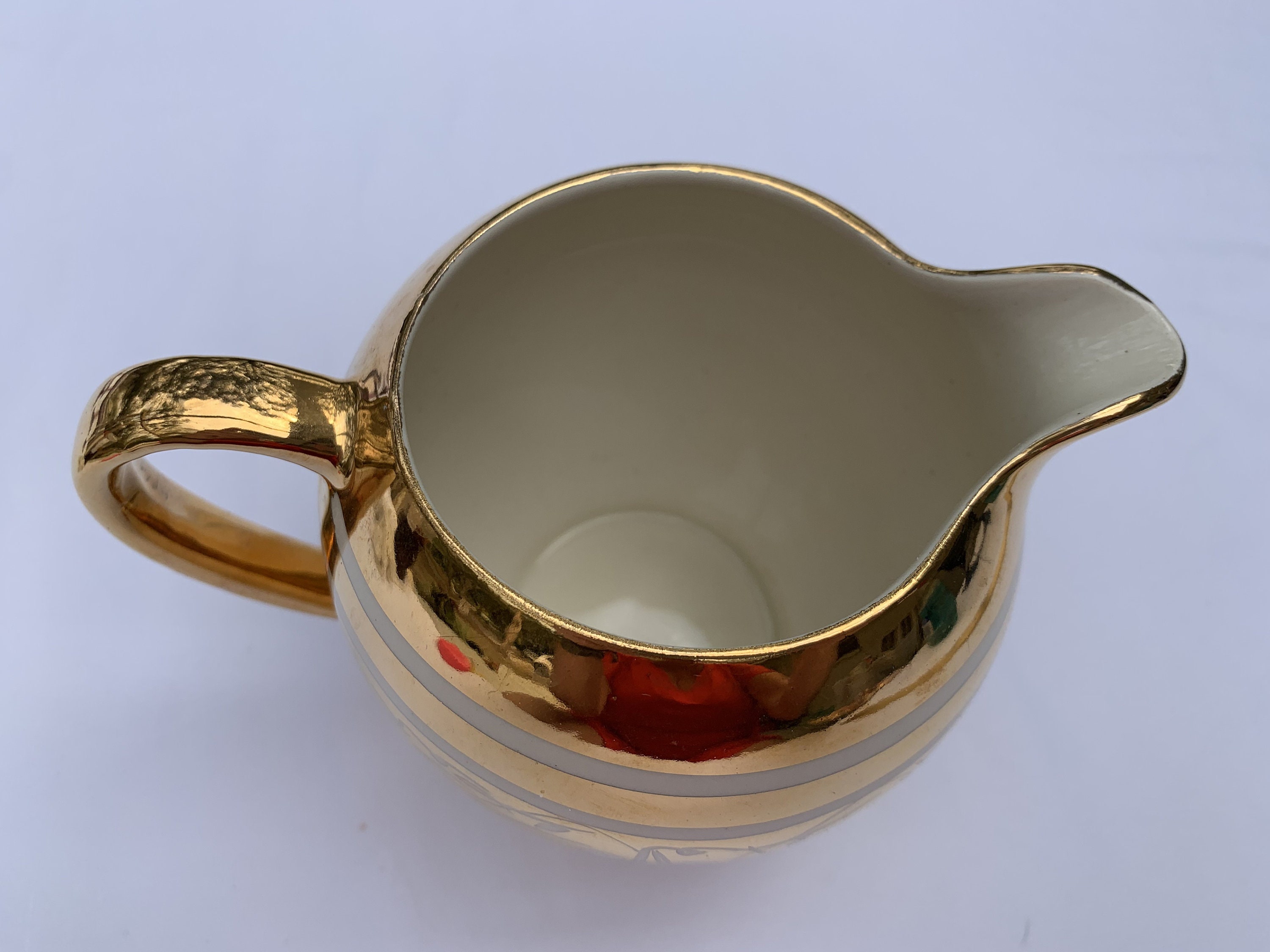 Small Gold Pitcher - Sadler - Made in England - Lustreware - MCM - Etsy