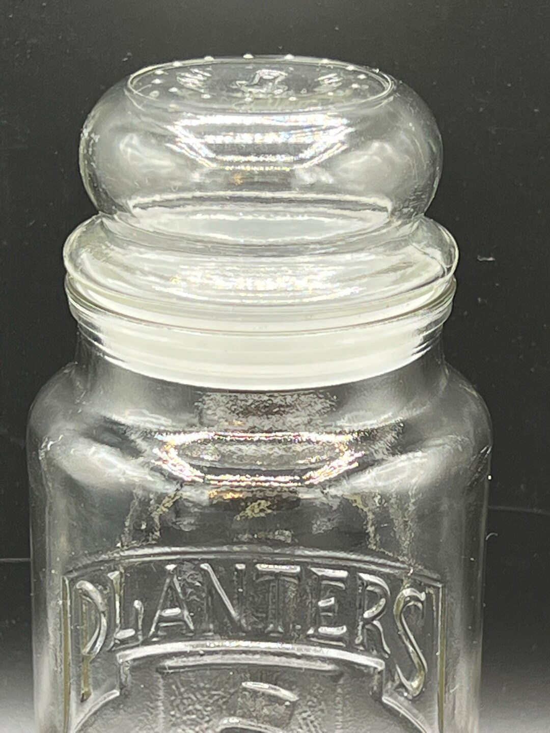 Vintage Planter's Peanut Jar: Clear Glass Container With Lid - Etsy