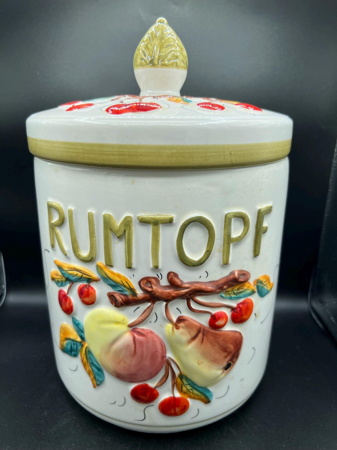 Vintage Rumtopf Cookie Jar - Fabulous! - Etsy