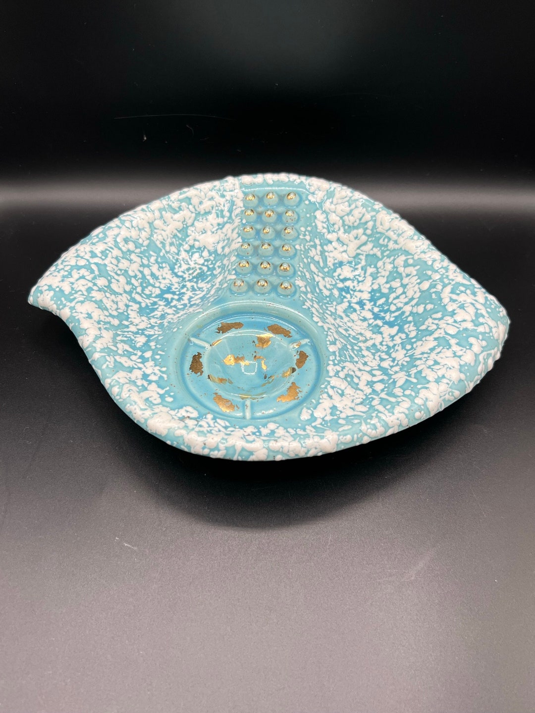 Vintage Stanford Pottery - Sebring OH - Trinket Dish - Turquoise With ...