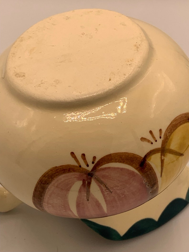 Puritan Slip Ware Pottery Apple & Pear Water Pitcher Vintage Mid ...