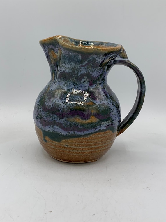 Vintage Salt Glaze Pitcher GREAT Color and Design | Etsy