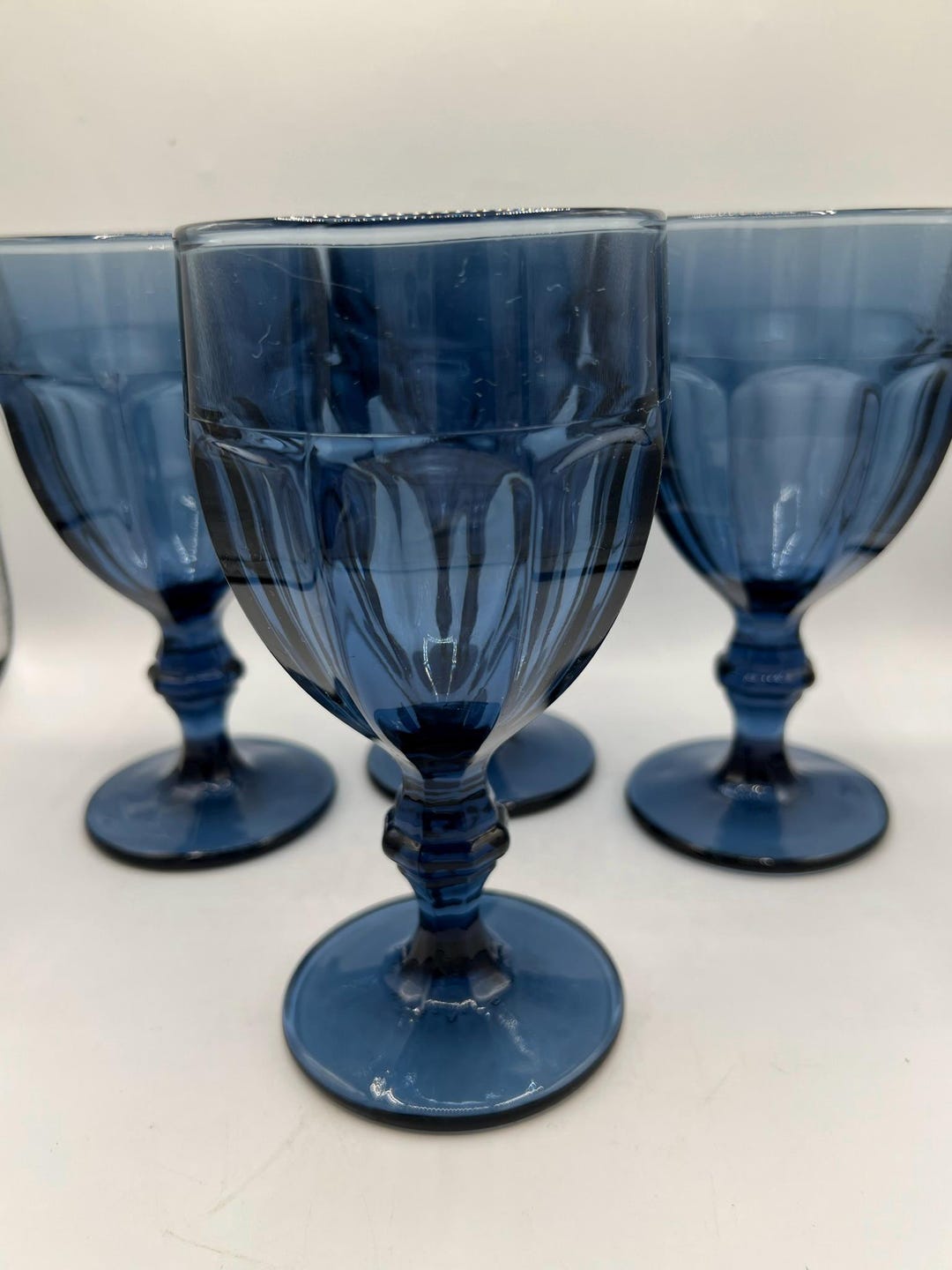 Vintage Navy Blue Water Goblets: Libbey Gibraltar Duratuff, Set of 4 - Etsy