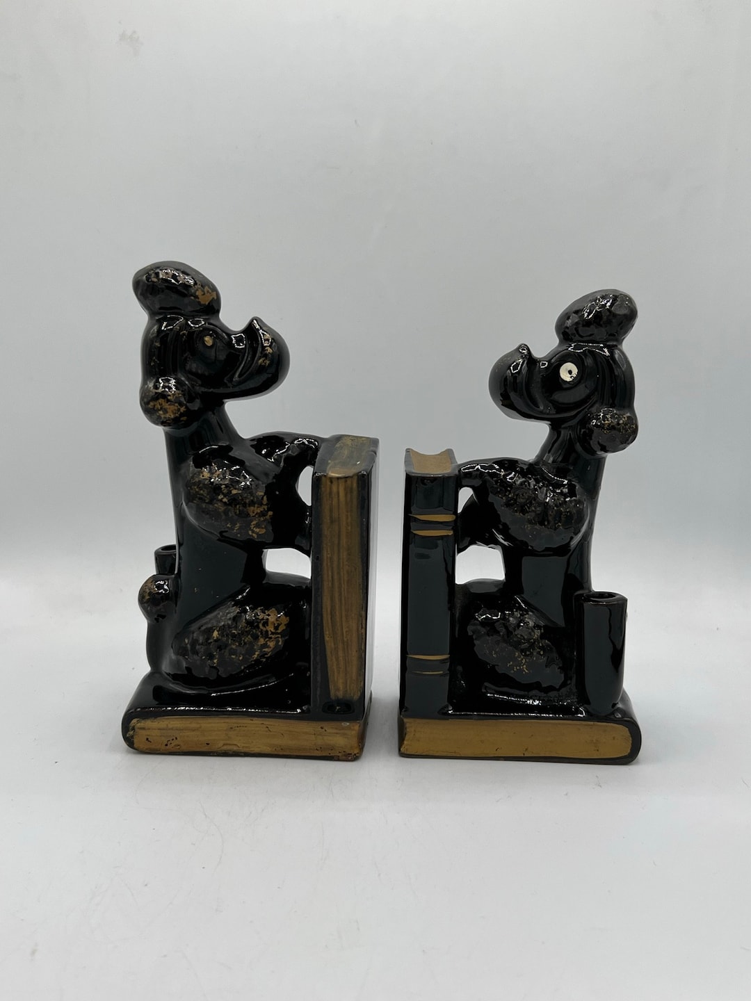Vintage Cute Poodle Ceramic Bookends - Such a GREAT Pair!! so Mid ...