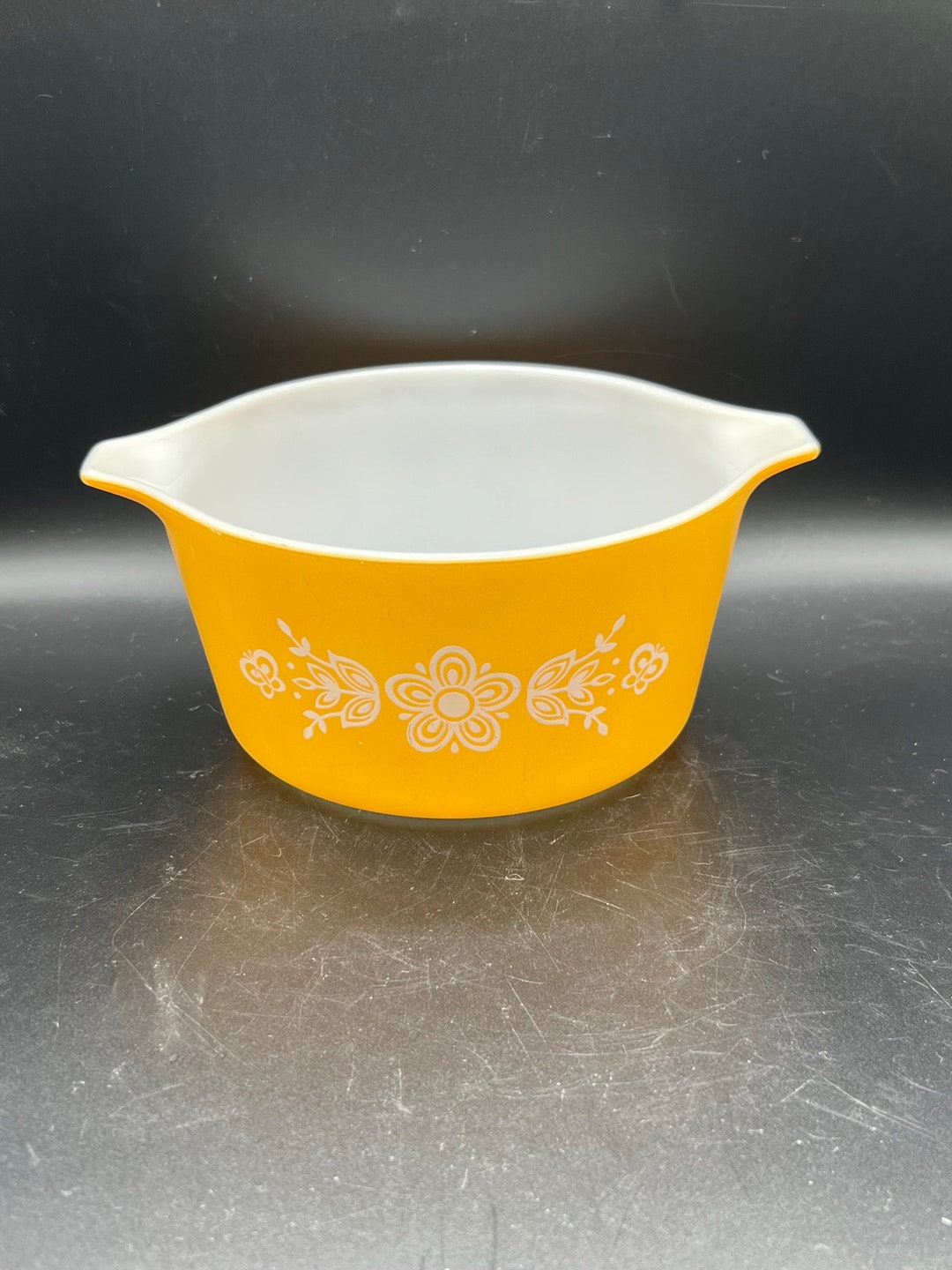 Vintage Pyrex - Butterfly Gold - Gold Casserole Dish #473 - 1 Quart - Etsy