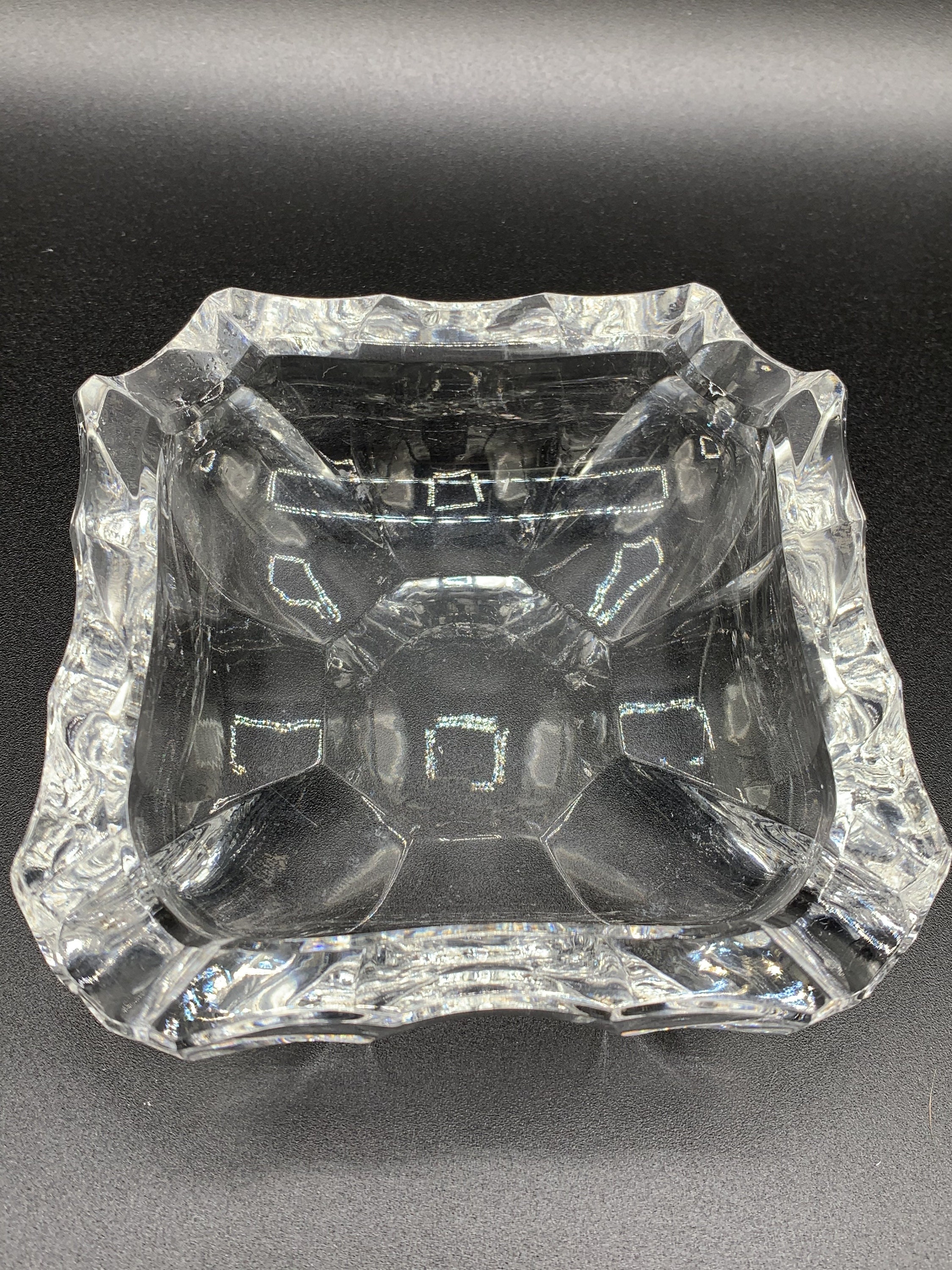 Mid Century Modern Cut Crystal Ashtray Vintage Super | Etsy