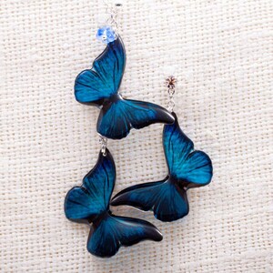 Blue Butterfly Earrings, Wings Earrings, Jewelry Butterfly, Blue ...