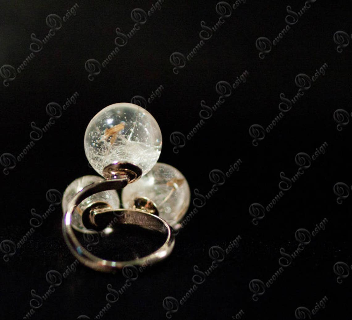 Dandelion seeds Ring Dandelion Ball Resin Botanical Ring | Etsy