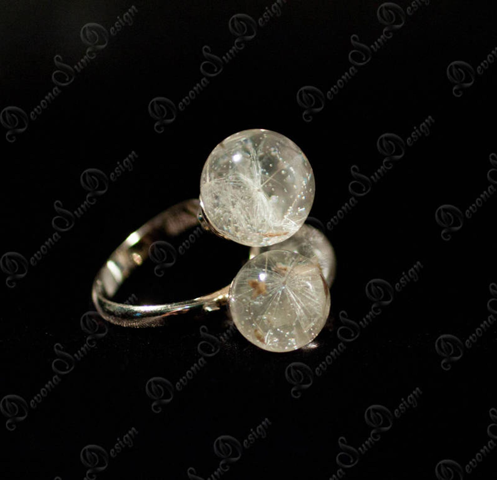 Dandelion seeds Ring Dandelion Ball Resin Botanical Ring | Etsy