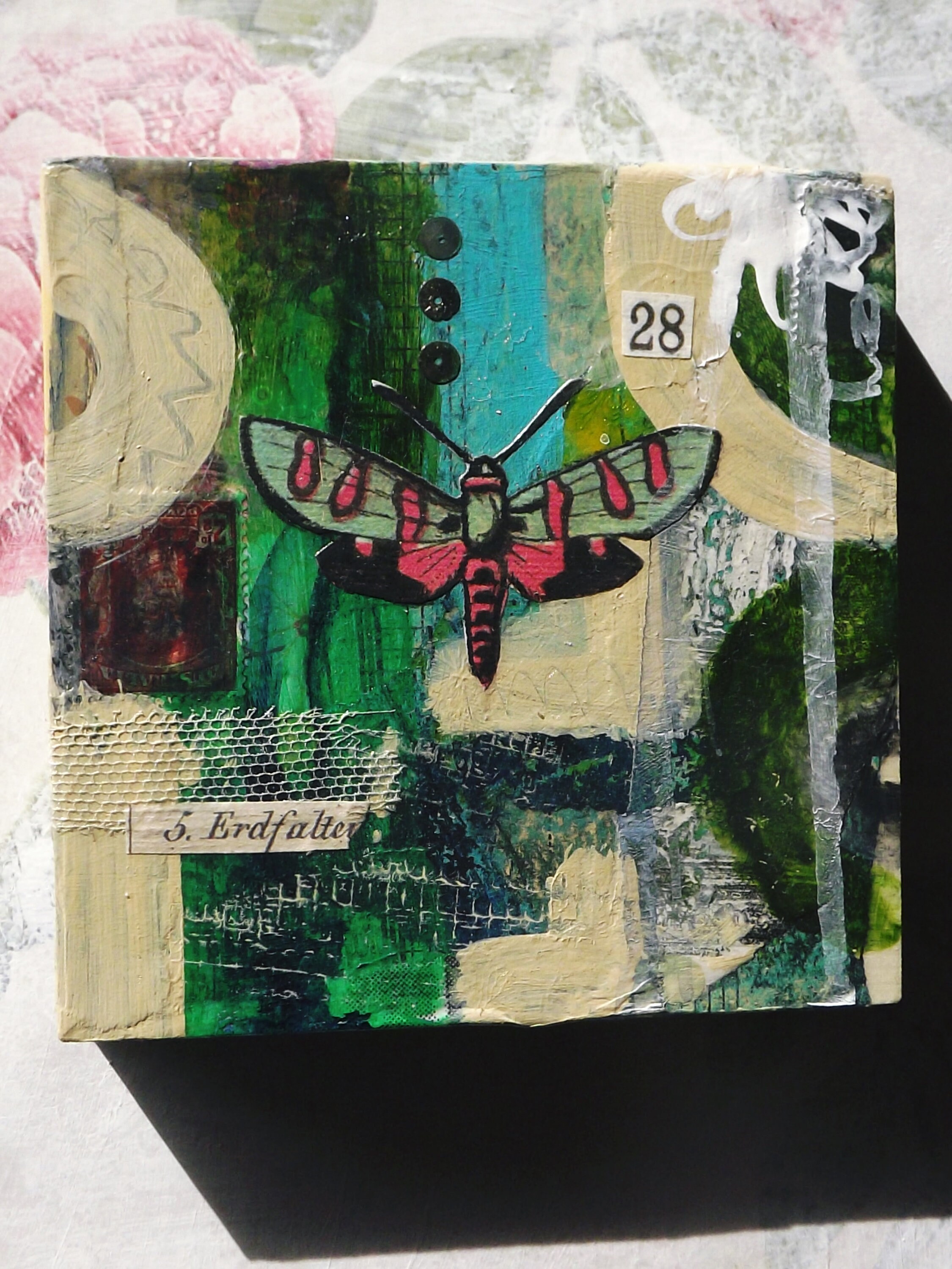 Original Collage Art Block | Etsy