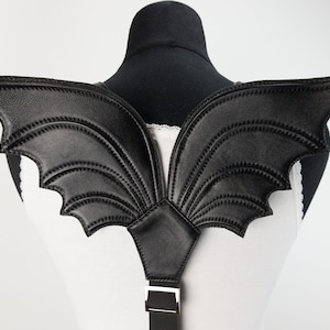 Black Leather Suspenders With Bat Wings - Etsy