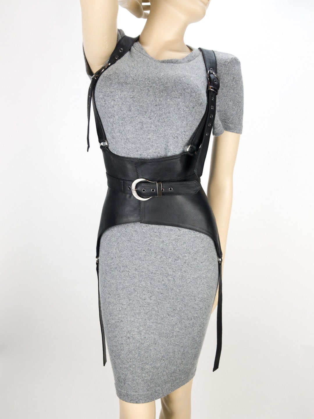 Black Leather Harness, Outfit Harness, Plus Size - Etsy