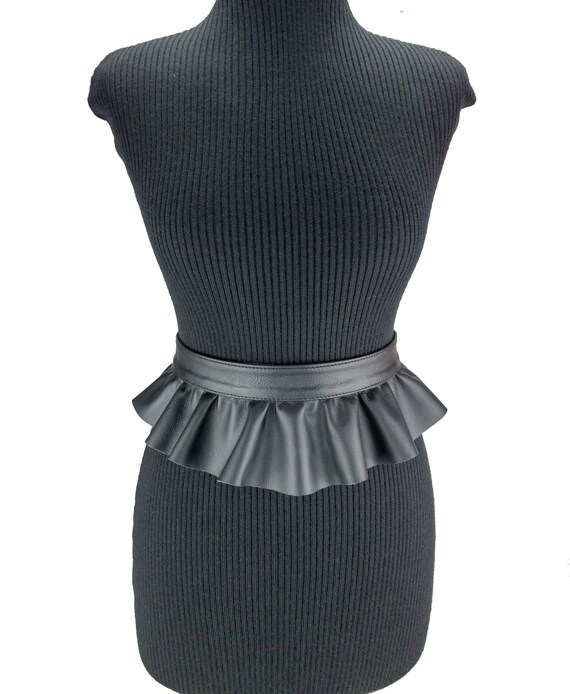 Leather Peplum Basque Ruffle Belt. Frill Flounce Belt - Etsy Canada