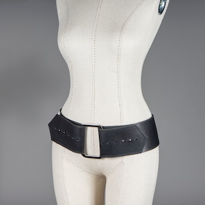 Wide Leather Large Buckle Hip Belt. Plus Size Belt - Etsy