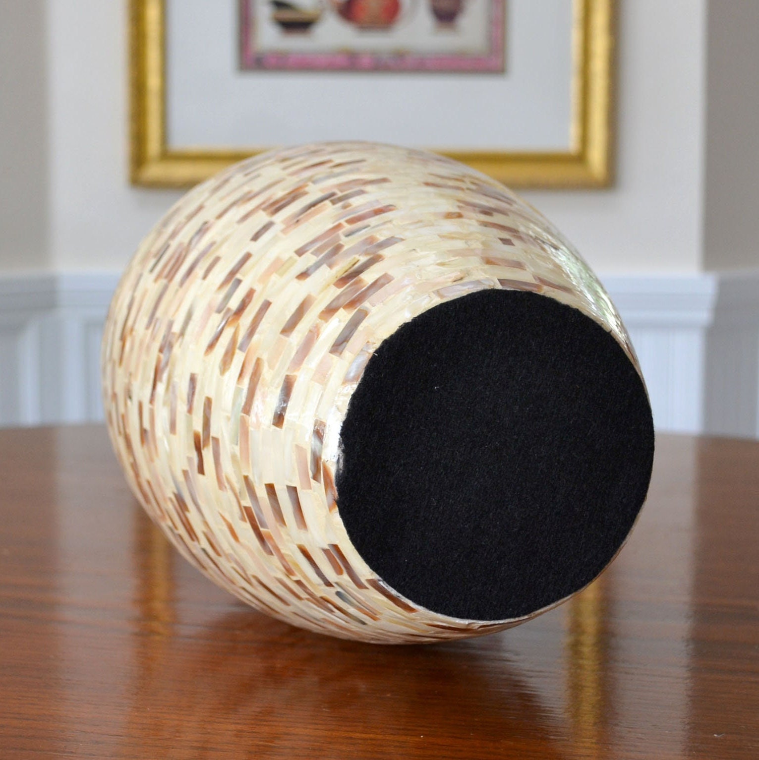 16.5 Inch Tall Hand Crafted Mother of Pearl Shell Inlay Mosaic - Etsy