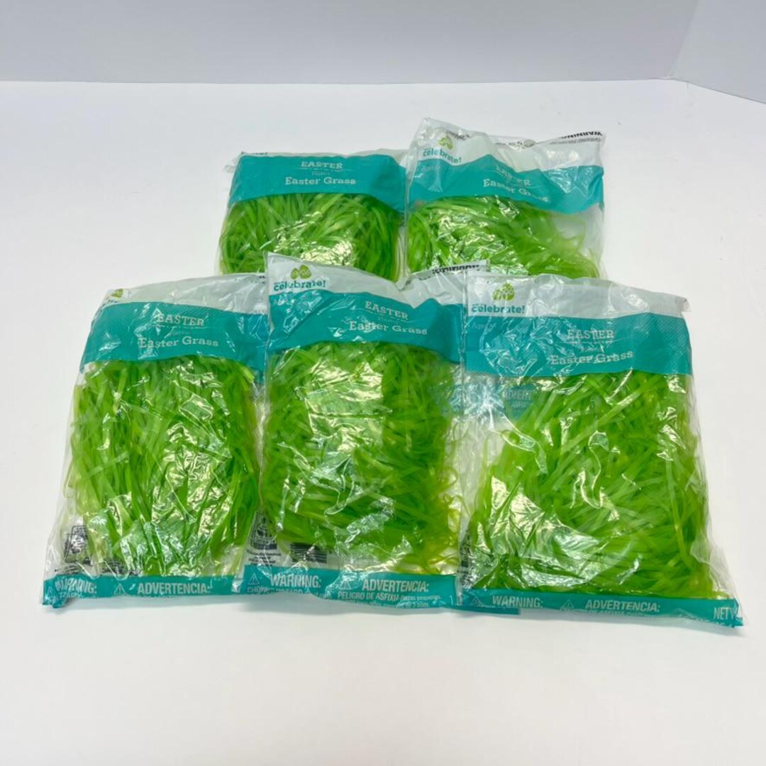 Vibrant Green Easter Grass, Basket Filler, 5 Packs - Etsy