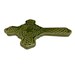 Vintage Glazed Green Ceramic Irish Celtic Cross Wall Plaque With Relief ...