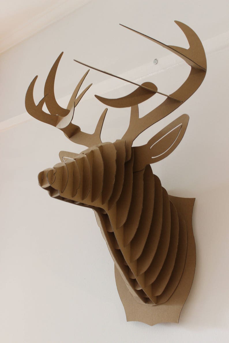 Big Buck Cardboard 3D Deer Head - Etsy
