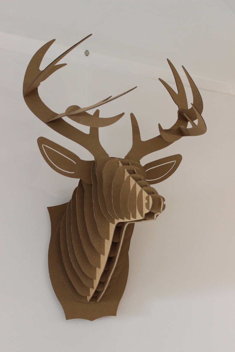 Big Buck Cardboard 3D Deer Head - Etsy